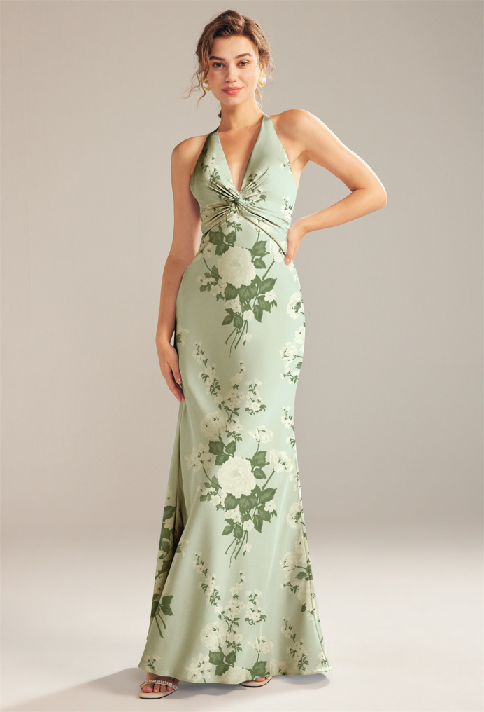 AW Laila Dress, Black Metallic Satin Charmeuse Ankle Length Square Neckline Wedding Guest ...